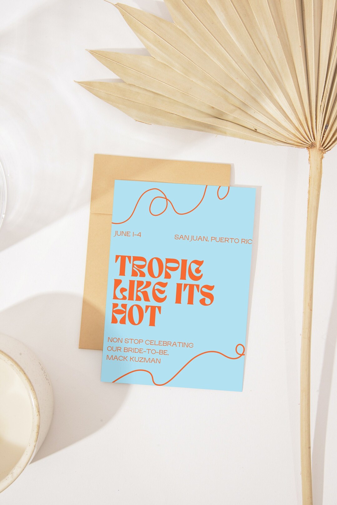 Tropic Like Its Hot Bachelorette Invitation and Itinerary Template - Etsy