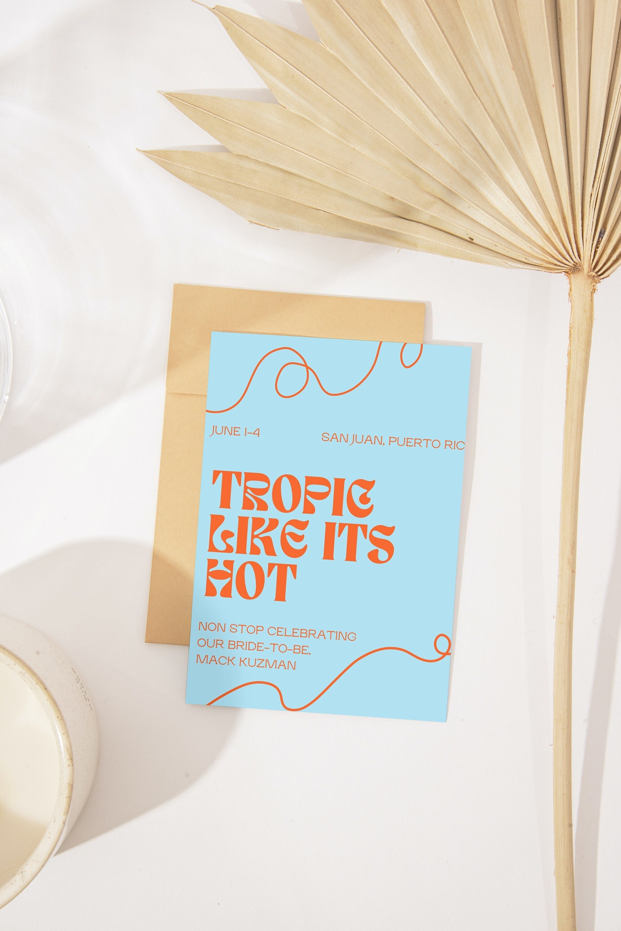 Tropic Like Its Hot Bachelorette Invitation and Itinerary Template - Etsy