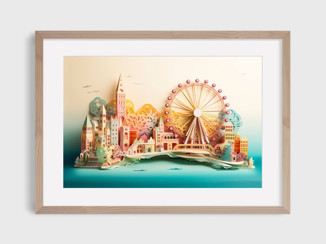 Carnival Wall Art Kirigami Landscape, Nature Lover Gift, Tropical Decor ...