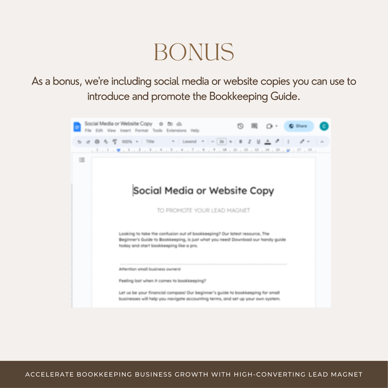 Bookkeeper Lead Magnet Editable Lead Generator Canva Template Freebie ...