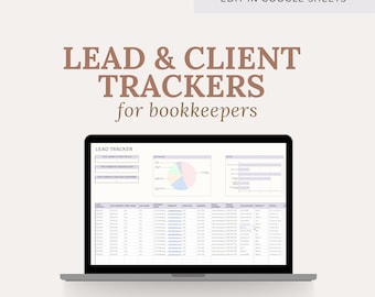 Client & Lead Tracker Spreadsheet: Google Sheets Template (bookkeeper ...