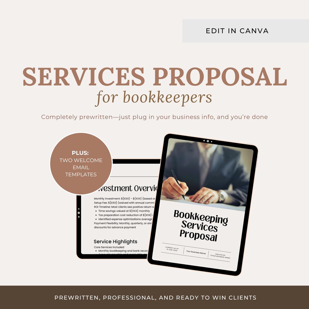Bookkeeping Services Proposal Template | Onboarding Form | Accountant ...