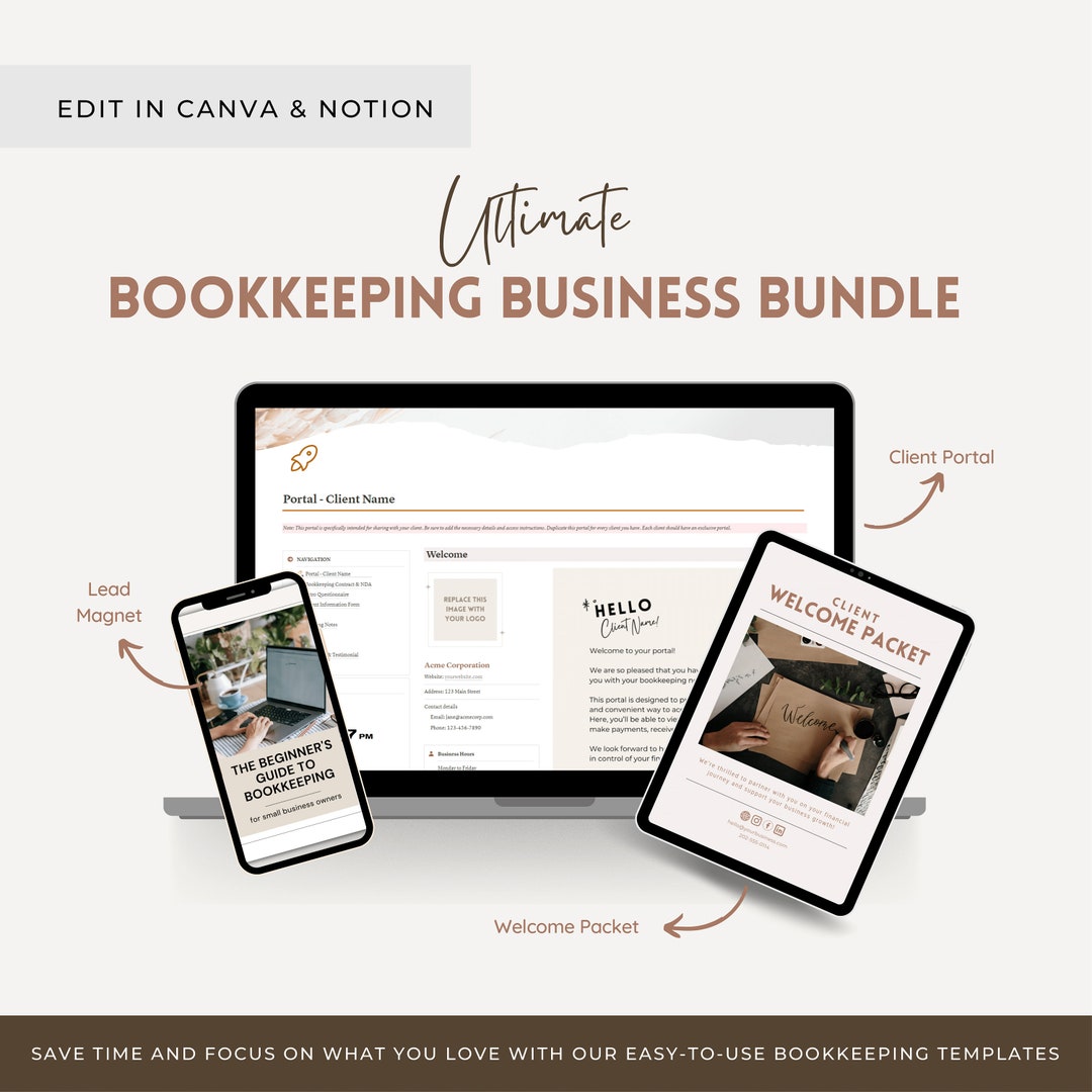 Ultimate Bookkeeping Business Bundle | Client Portal | Welcome Packet ...