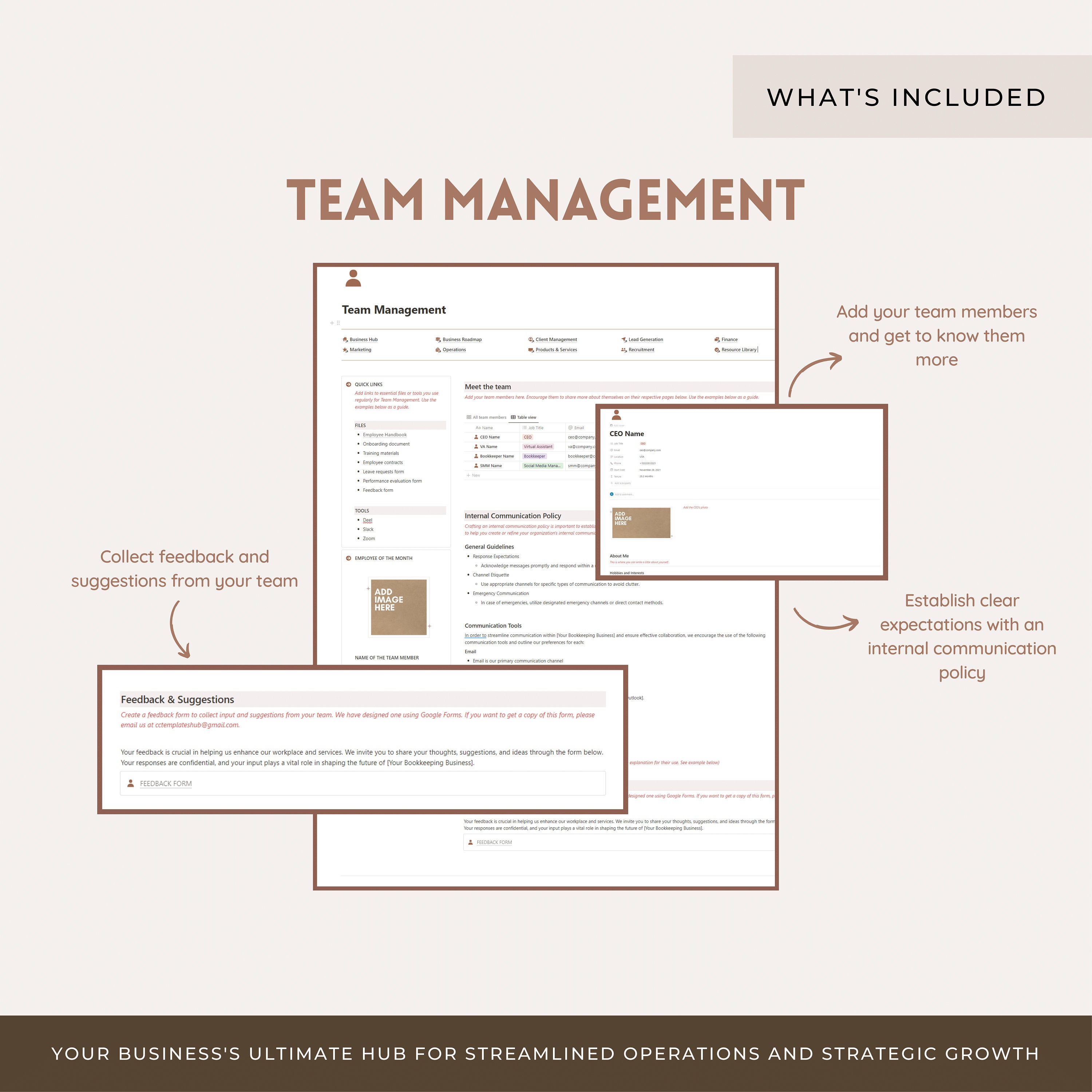 Bookkeeping Notion Hub Template Small Business Wiki Minimalist ...