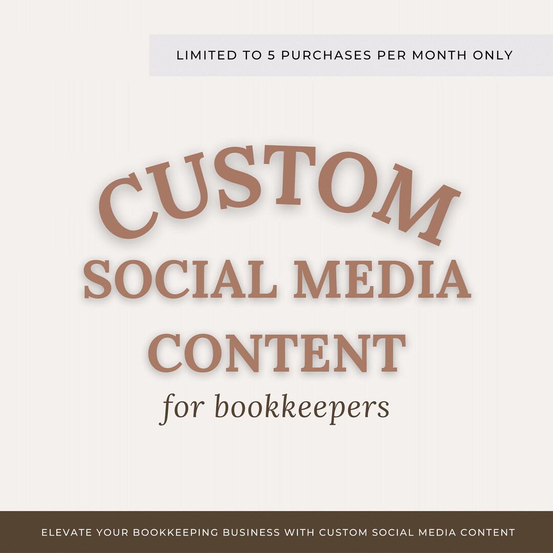 Custom Social Media Templates for Bookkeepers: Canva Content - Etsy
