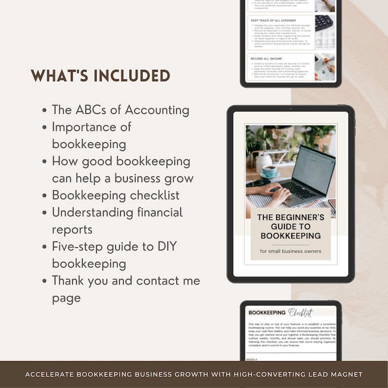 Bookkeeper Lead Magnet Editable Lead Generator Canva Template Freebie ...