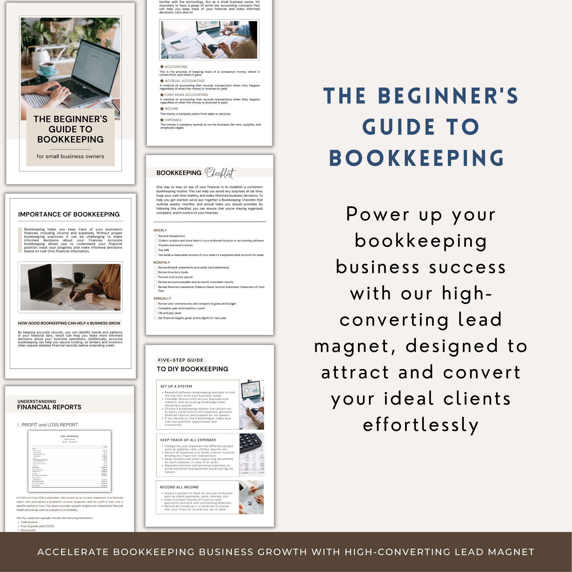 Bookkeeper Lead Magnet Editable Lead Generator Canva Template Freebie ...