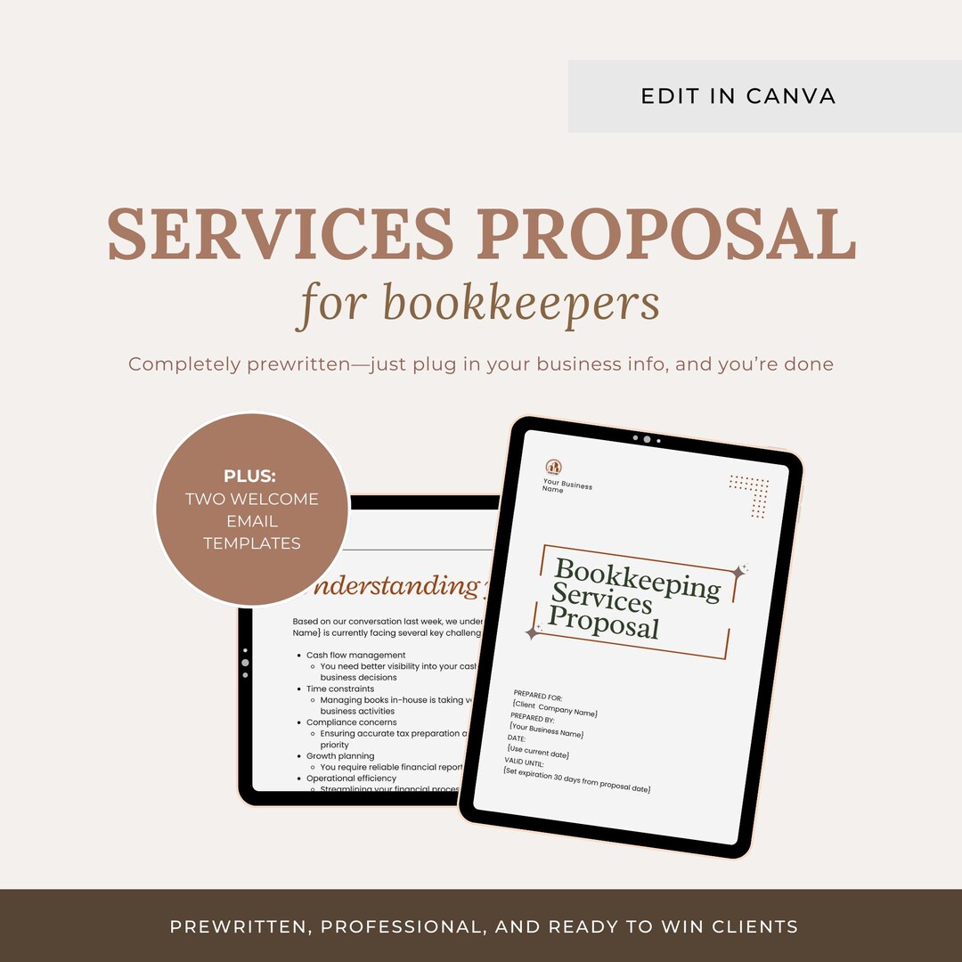 Bookkeeping Proposal Template: Client Onboarding, Financial Services ...