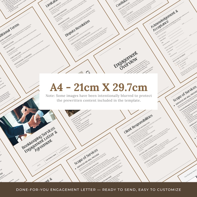 Bookkeeping Services Agreement Template: Client Onboarding Guide (canva Editable) - Etsy