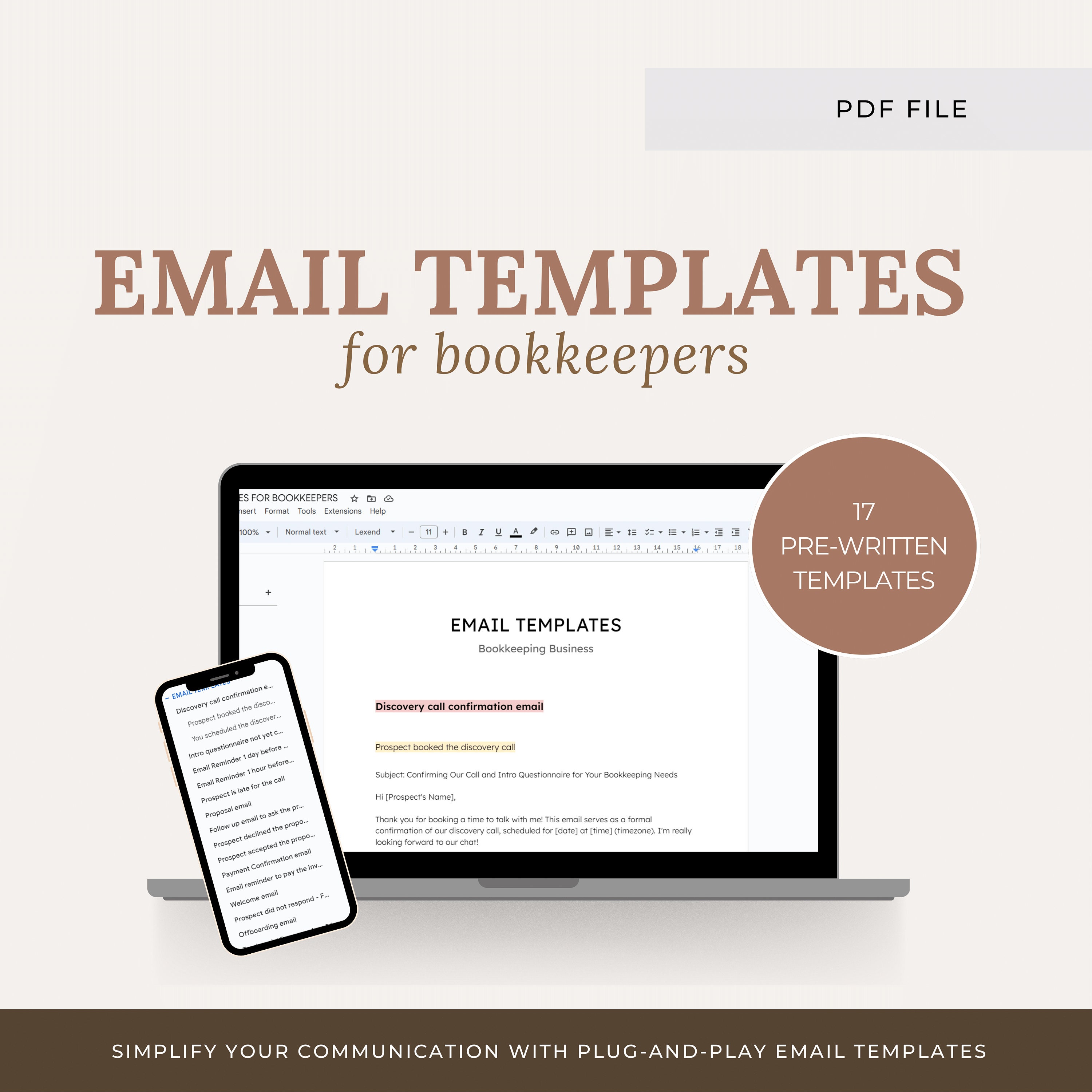 Email Templates for Bookkeepers | Leads | Clients | Prospect | Client ...