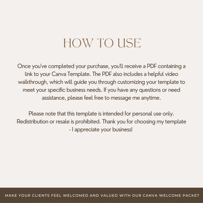 Bookkeeping Client Welcome Packet Template Canva Template New Client ...