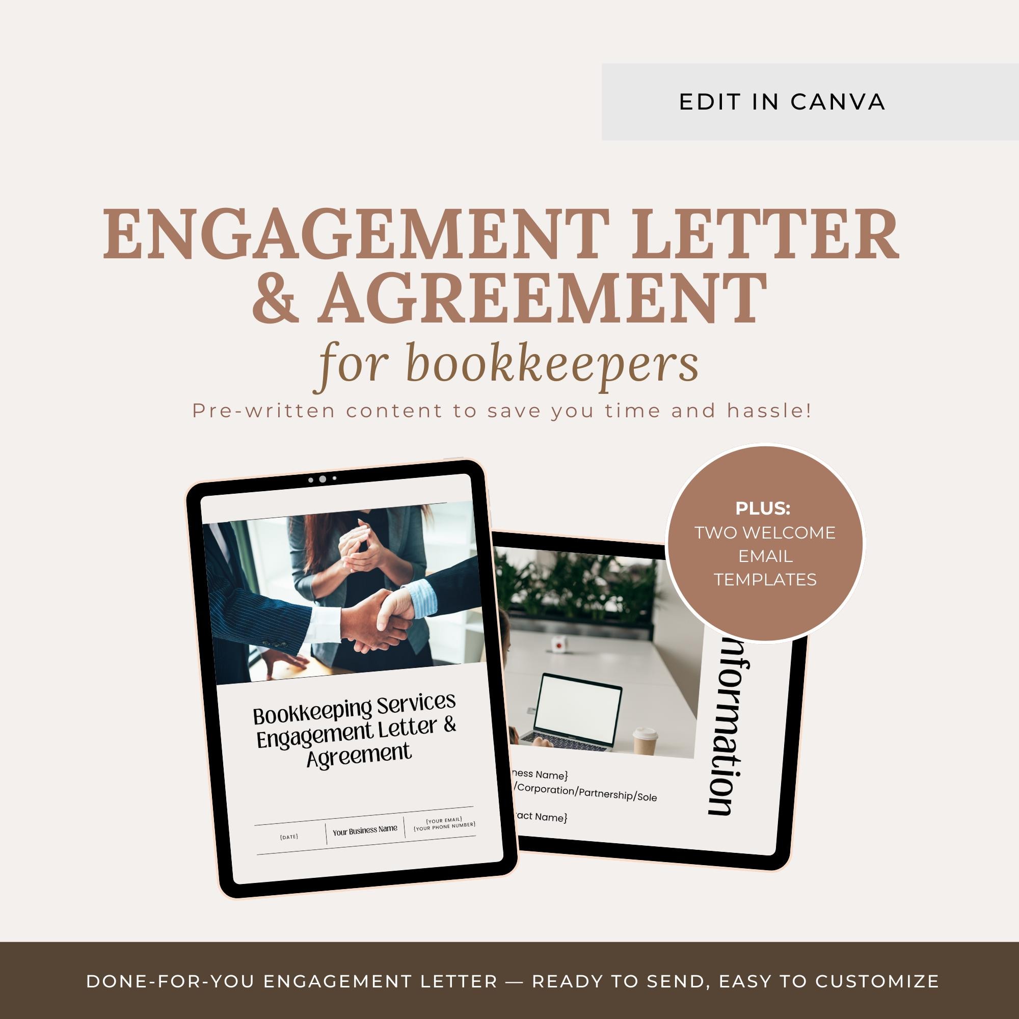 Bookkeeping Services Agreement Template: Client Onboarding Guide (canva ...