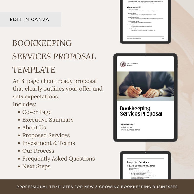 Bookkeeper Client Onboarding Forms: Canva Template Bundle (digital ...