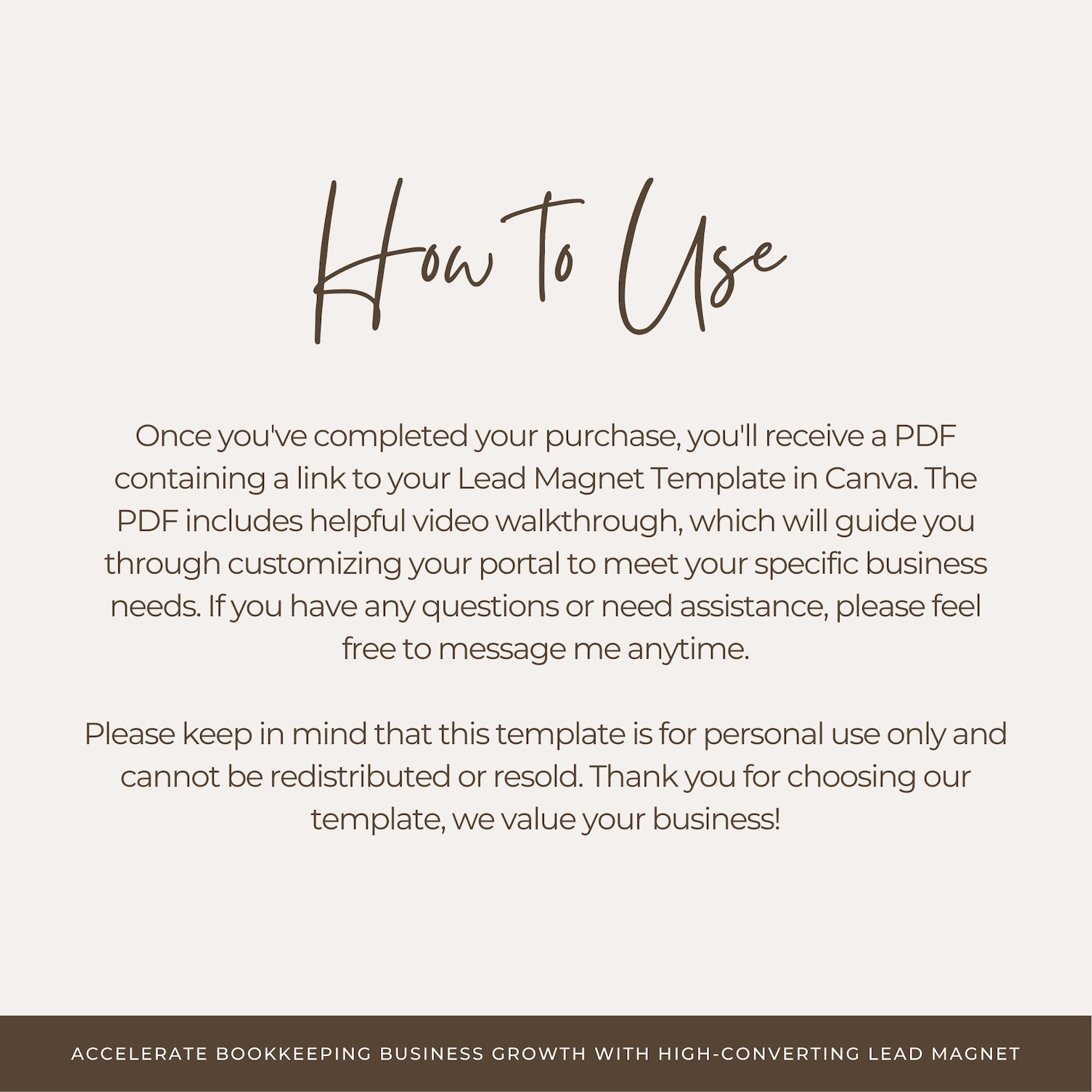 Bookkeeper Lead Magnet Editable Lead Generator Canva Template Freebie ...