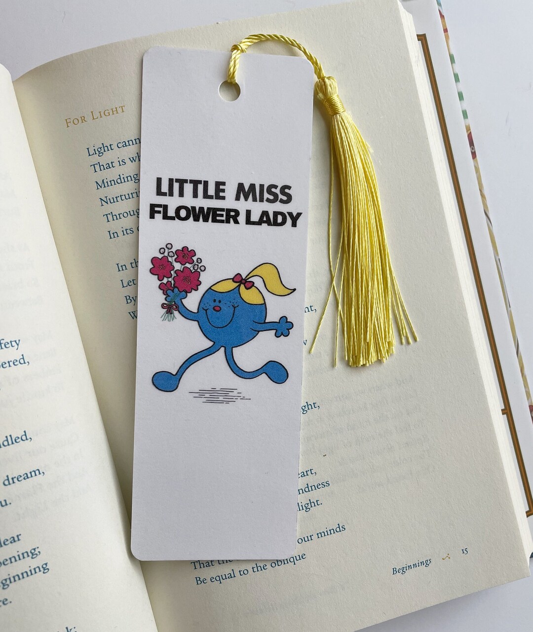 Little Miss Flower Lady Bookmark - Etsy