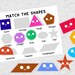 Shape Matching Activity,2d Shapes,spring Busy Book Activity, Games for ...