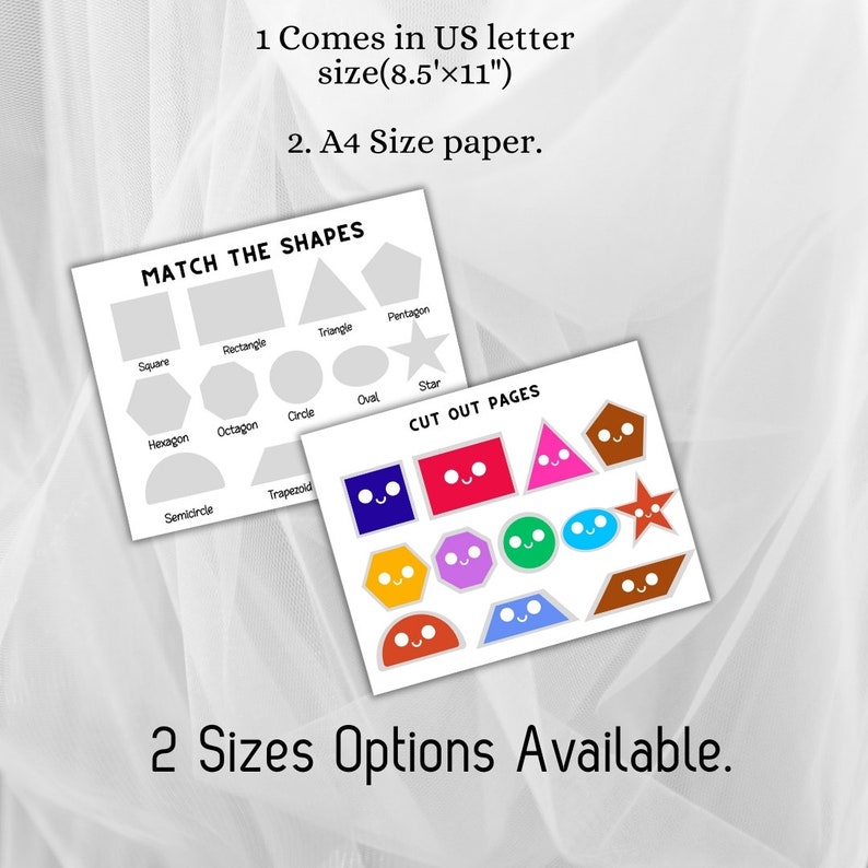 Shape Matching Activity,2d Shapes,spring Busy Book Activity, Games for ...