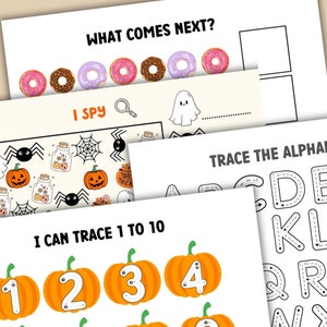 Halloween Busy Book for Toddlers,toddler Learning Binder,preschool ...