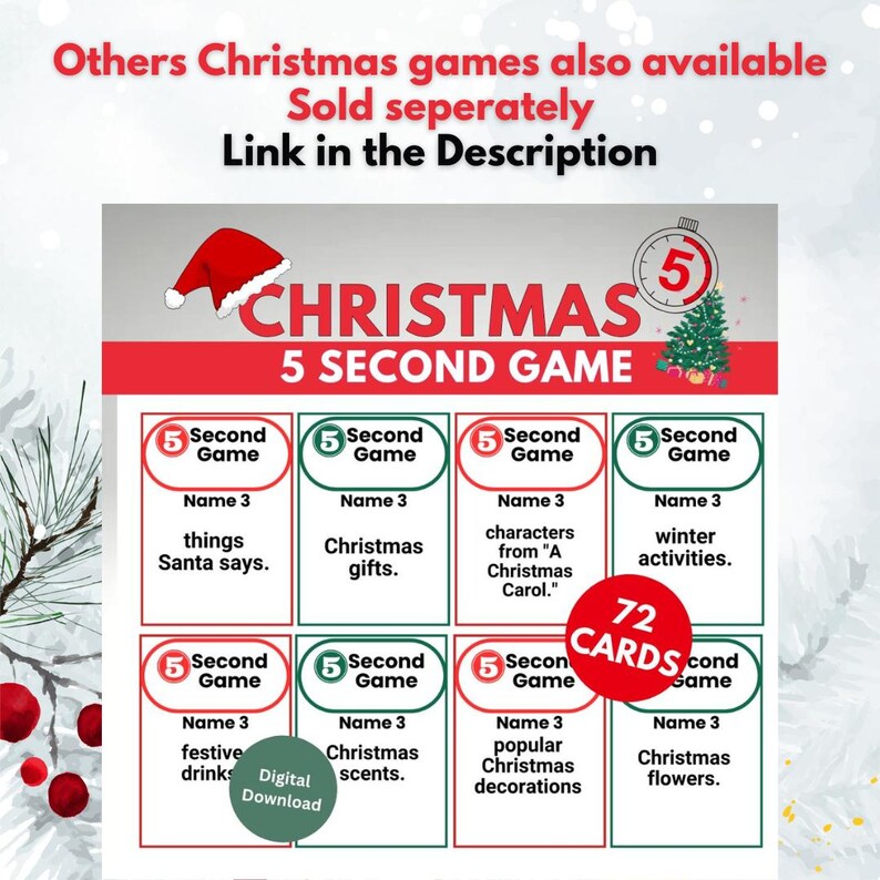 Christmas Pass the Gift Poem Game, Holiday Fun (digital Download) - Etsy
