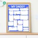 My Daddy Printable Fill in Template,gift From Kids,fathers Day Gift,all ...