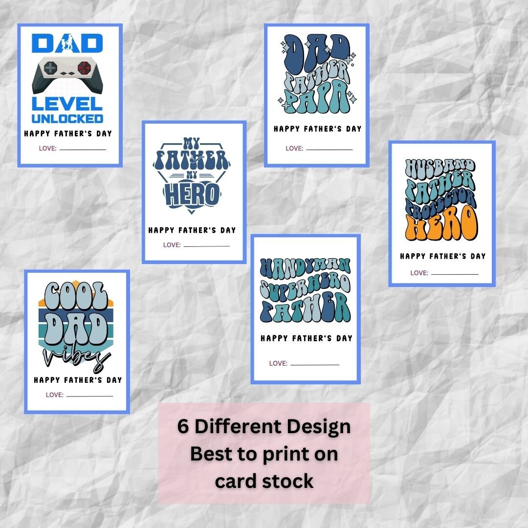 Father's Day Classroom Cards for Kids, Father's Day Printables,father's ...