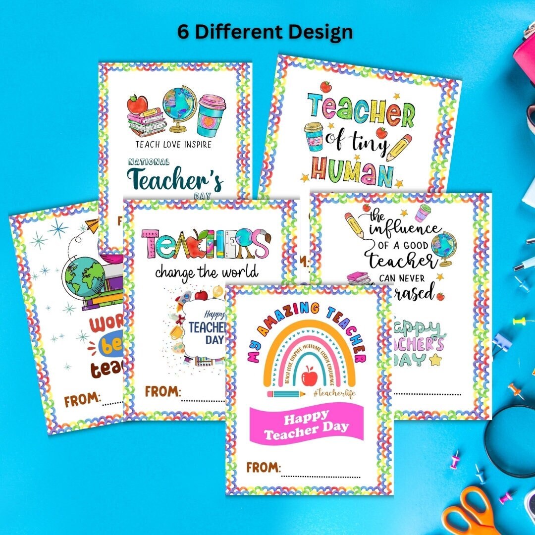 Teacher Classroom Cards Printable, Gift From Students,teacher Day Gift ...
