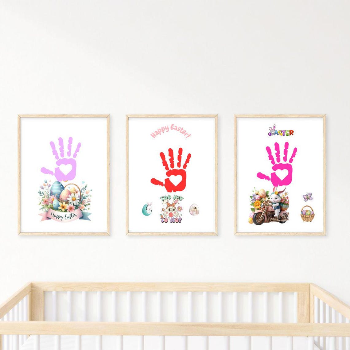 18 Easter Handprint Art Footprint,diy Printable Craft Kids Children ...