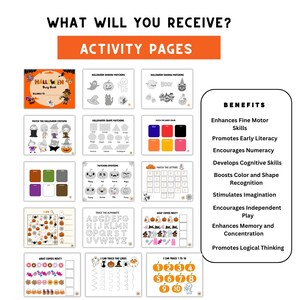 Halloween Busy Book for Toddlers,toddler Learning Binder,preschool ...