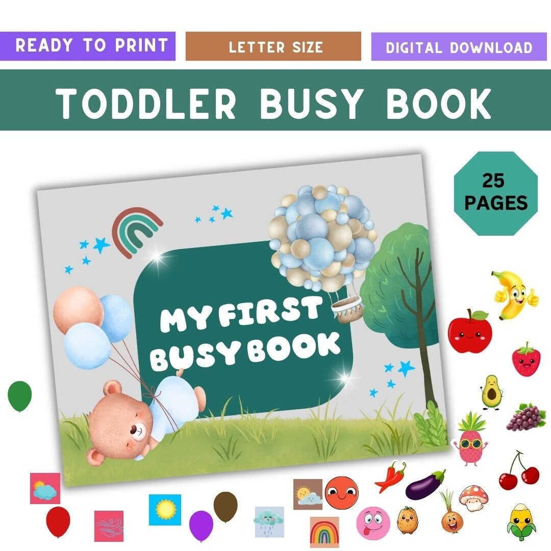 Busy Book for Toddlers,toddler Learning Binder,preschool Activities ...