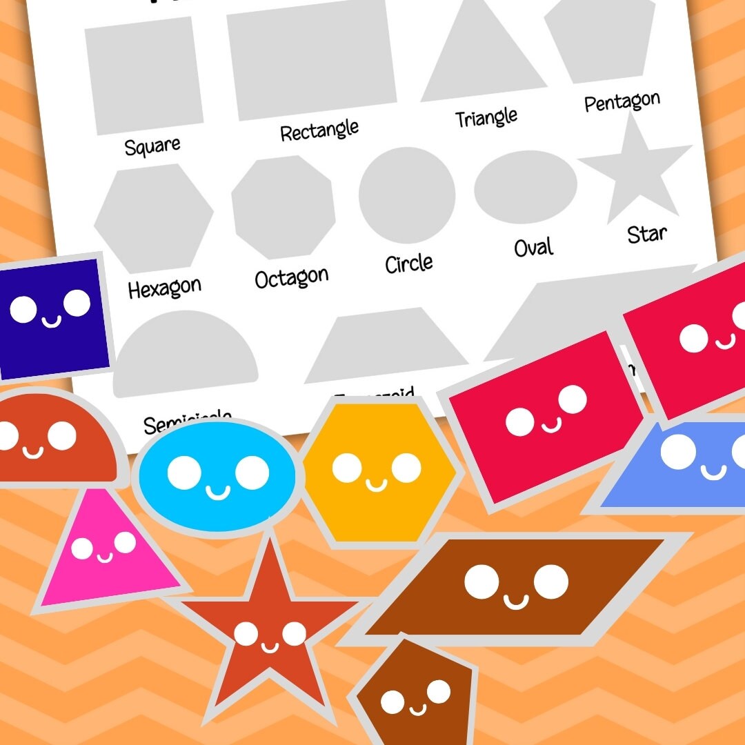 Shape Matching Activity,2d Shapes,spring Busy Book Activity, Games for ...