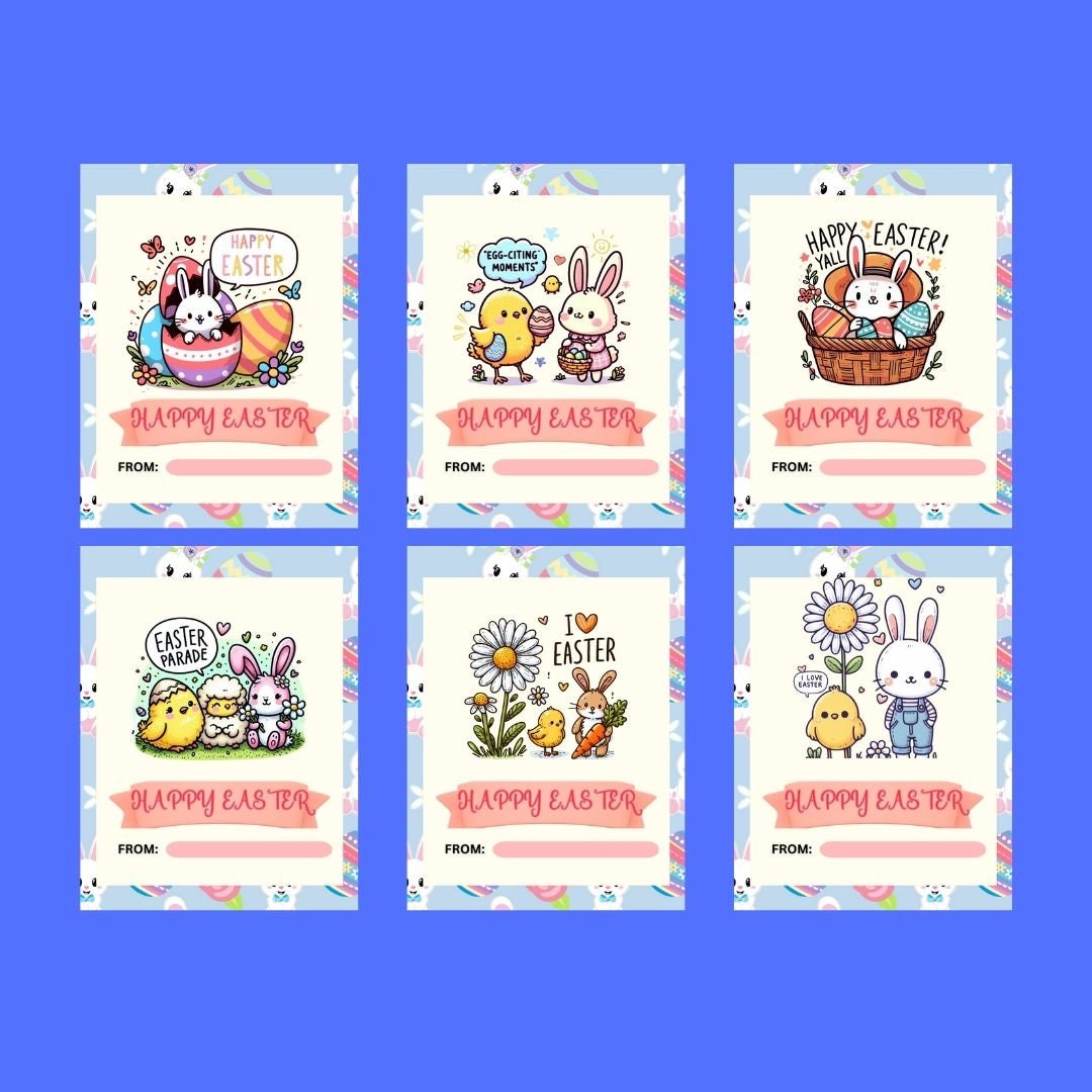 Printable Easter Card,classroom Easter Cards for Kids, Easter Gift ...