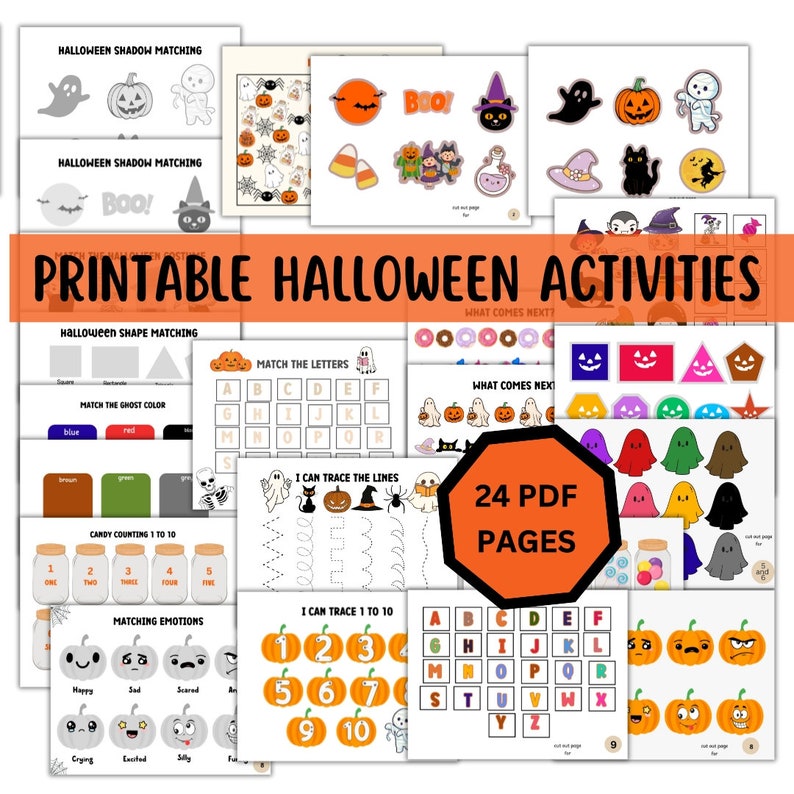 Halloween Busy Book for Toddlers,toddler Learning Binder,preschool ...