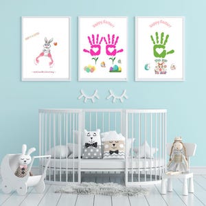 18 Easter Handprint Art Footprint,diy Printable Craft Kids Children ...