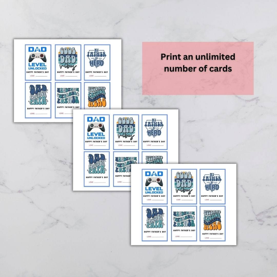 Father's Day Classroom Cards for Kids, Father's Day Printables,father's ...