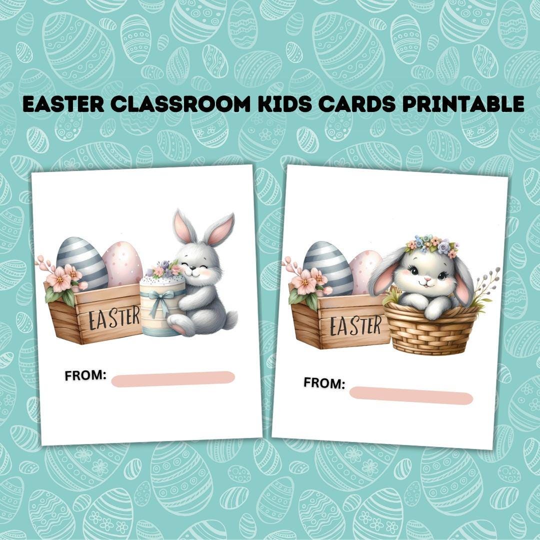 Printable Easter Bunny Tags for Kids,printable Tags,classroom Easter ...