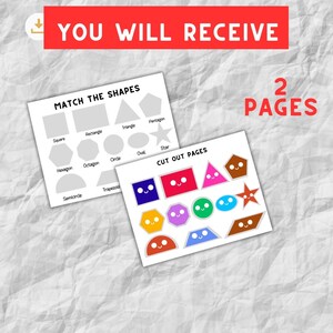 Shape Matching Activity,2d Shapes,spring Busy Book Activity, Games for ...