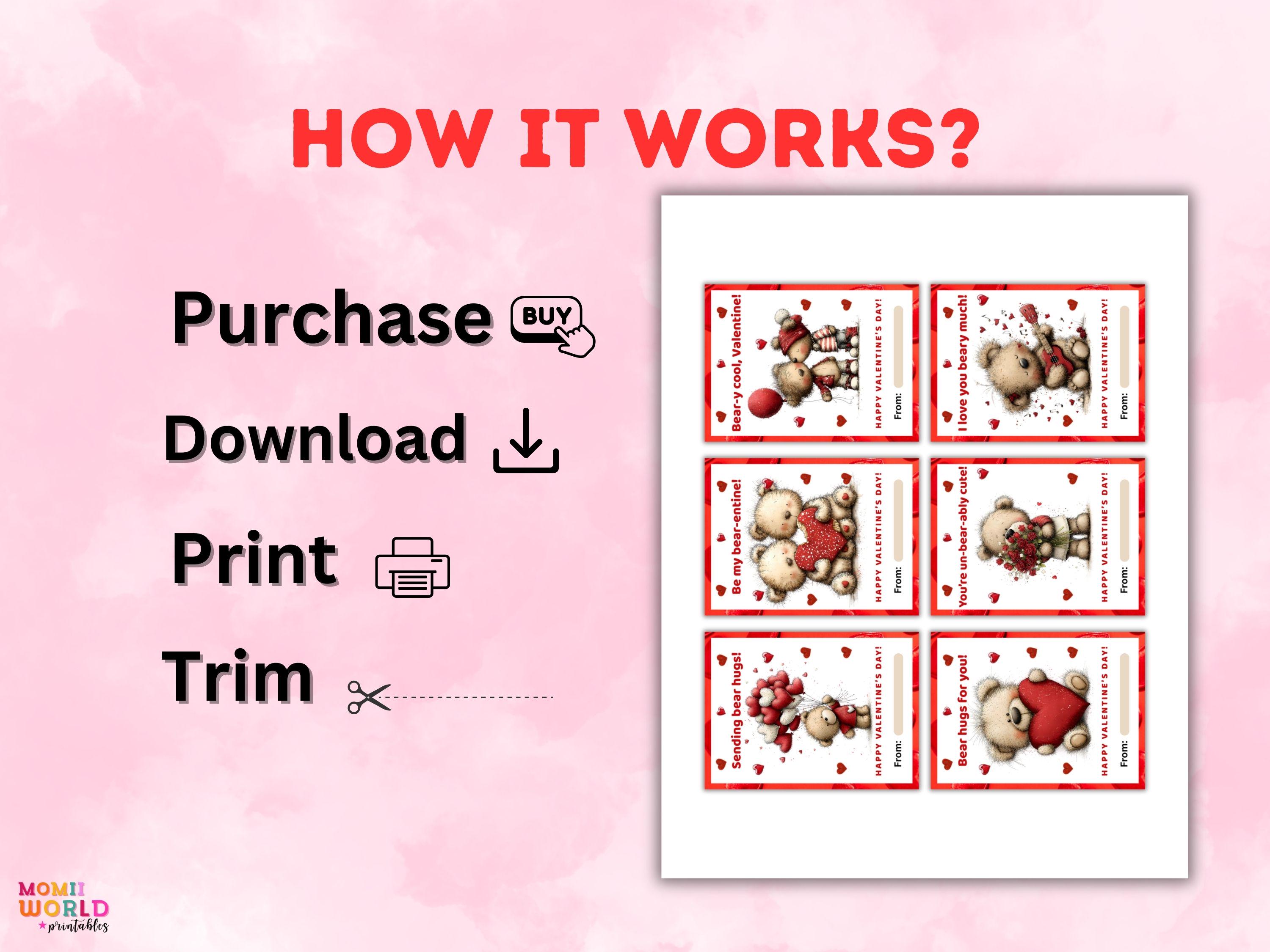 Teddy Bear Valentine Classroom Cards for Kids | Funnyteady Cards ...