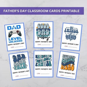 Father's Day Classroom Cards for Kids, Father's Day Printables,father's ...