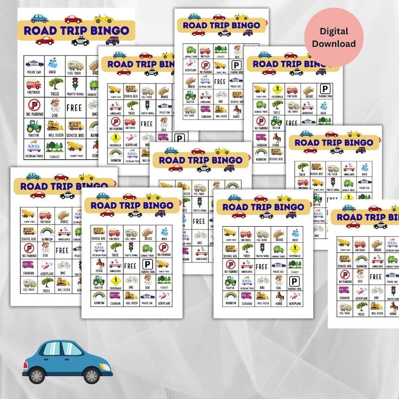 Road Trip Bingo Game: Family Adventure Printable (digital Download) - Etsy