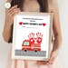 Firetruck Handprint Art Craft,daddy Poem,fathers Day,baby Kid Toddler ...