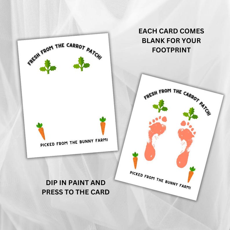 Printable Farm Sign Carrot Patch Easter Footprint Art,easter Cards for ...