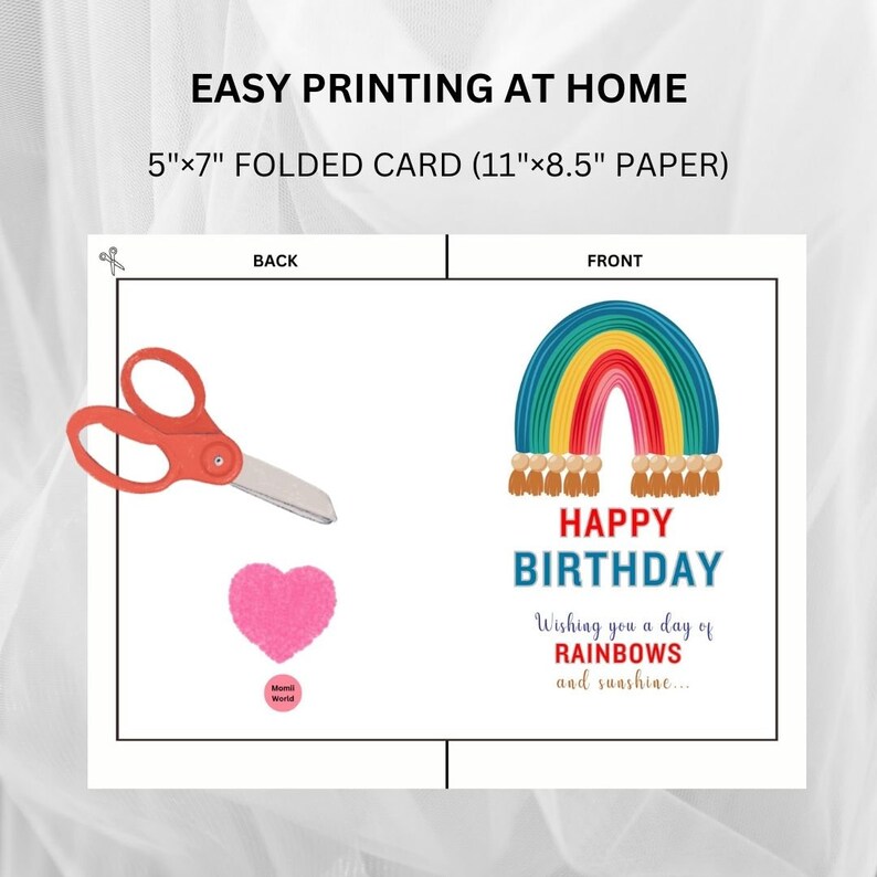 Printable Rainbow Card,rainbow Birthday Card,boho Rainbow Birthday Card ...