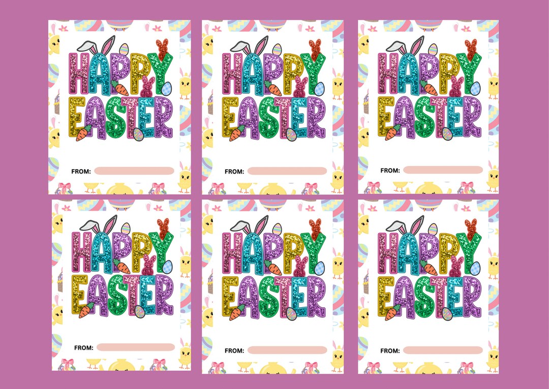 Printable Easter Card,classroom Easter Cards for Kids, Easter Gift ...