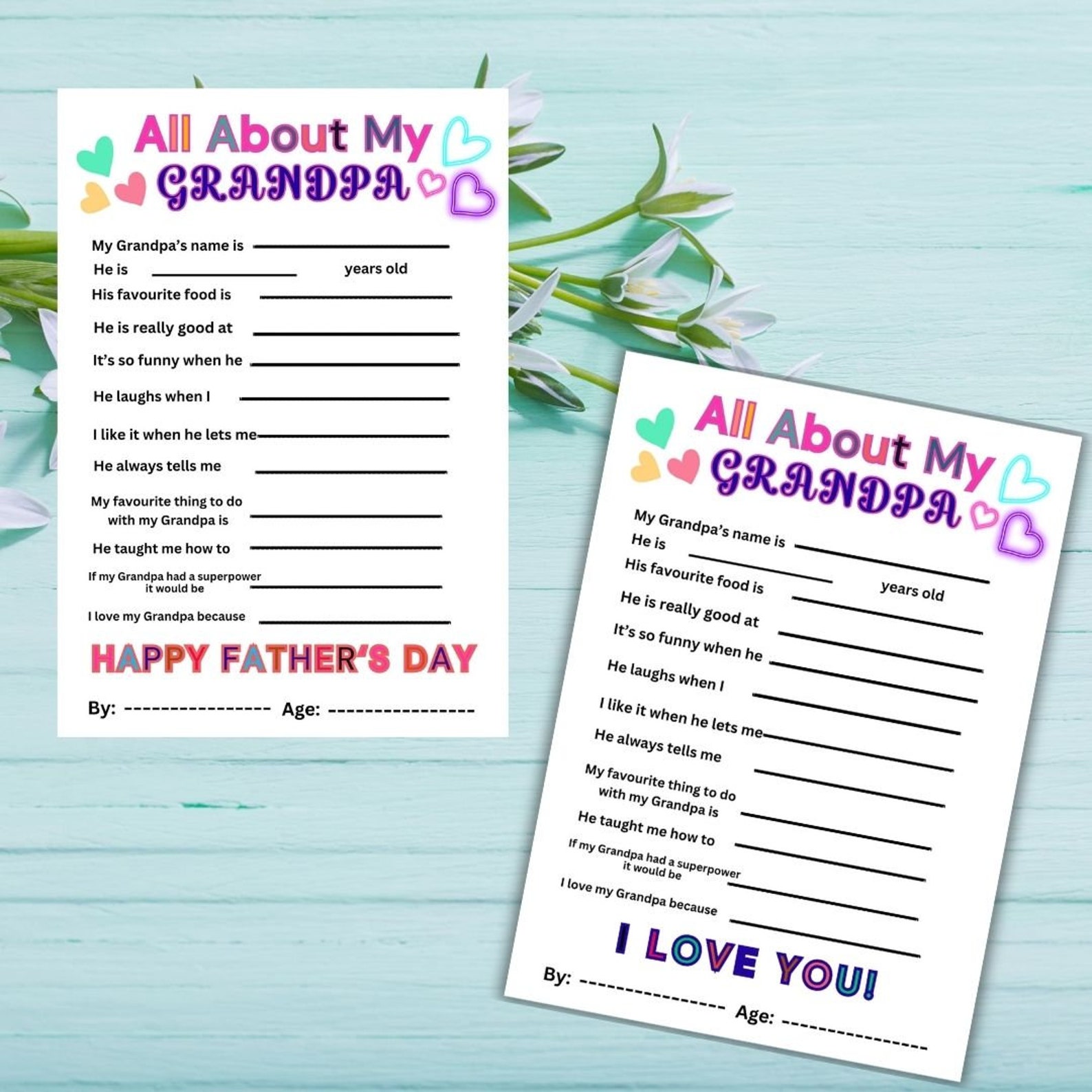 All About My Dad Printable Fill in Template,gift From Kids,fathers Day ...