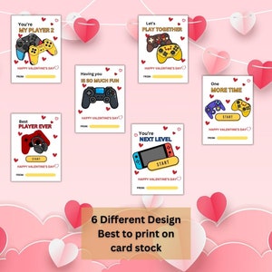 Printable Gamer Valentine's Day Card,classroom Valentine Card for Kids ...