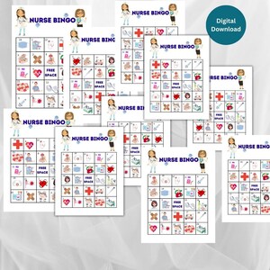 Nurse Bingo Game: 20 Printable Medical Games (instant Download) - Etsy