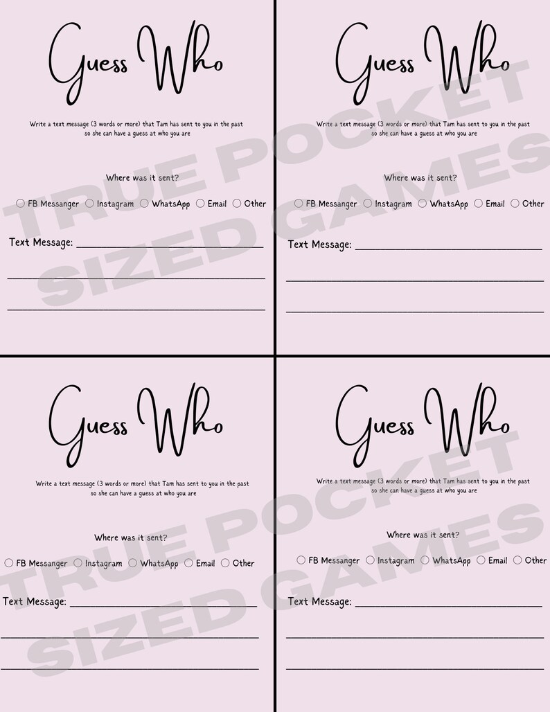 Printable Game Guess Who - Etsy