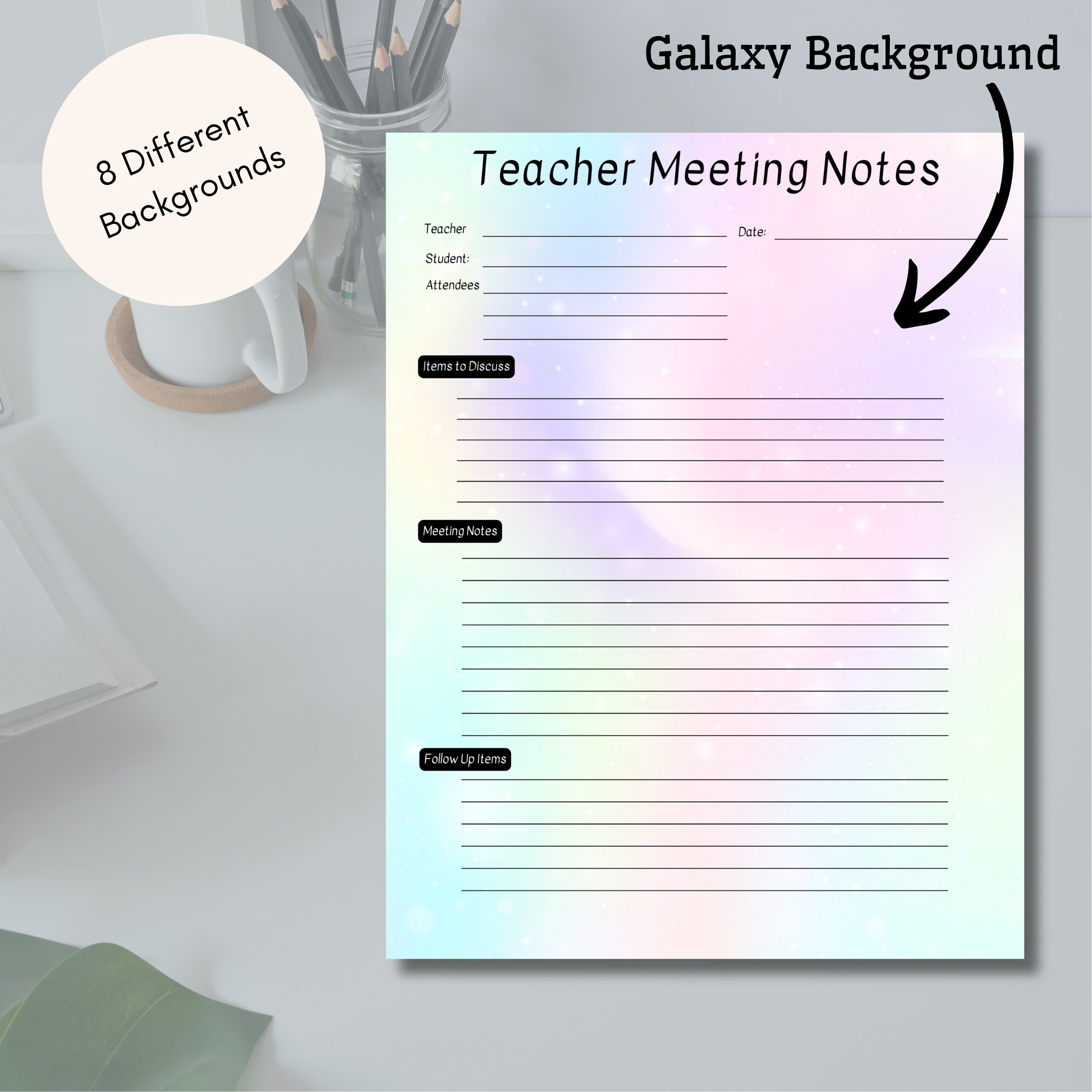 Teacher Meeting Notes | Printable Teacher Meeting Notes | Parent ...