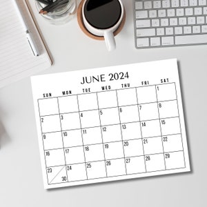 2024 Calendar Bundle | Bold Font Printable 2024 Monthly Calendar ...