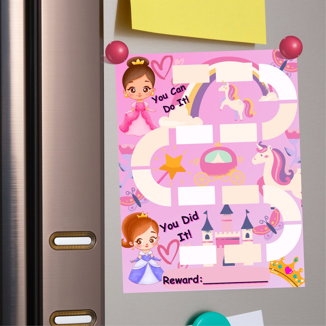 Princess Reward Chart for Kids, Behavior Chart for Kids - PDF Download ...